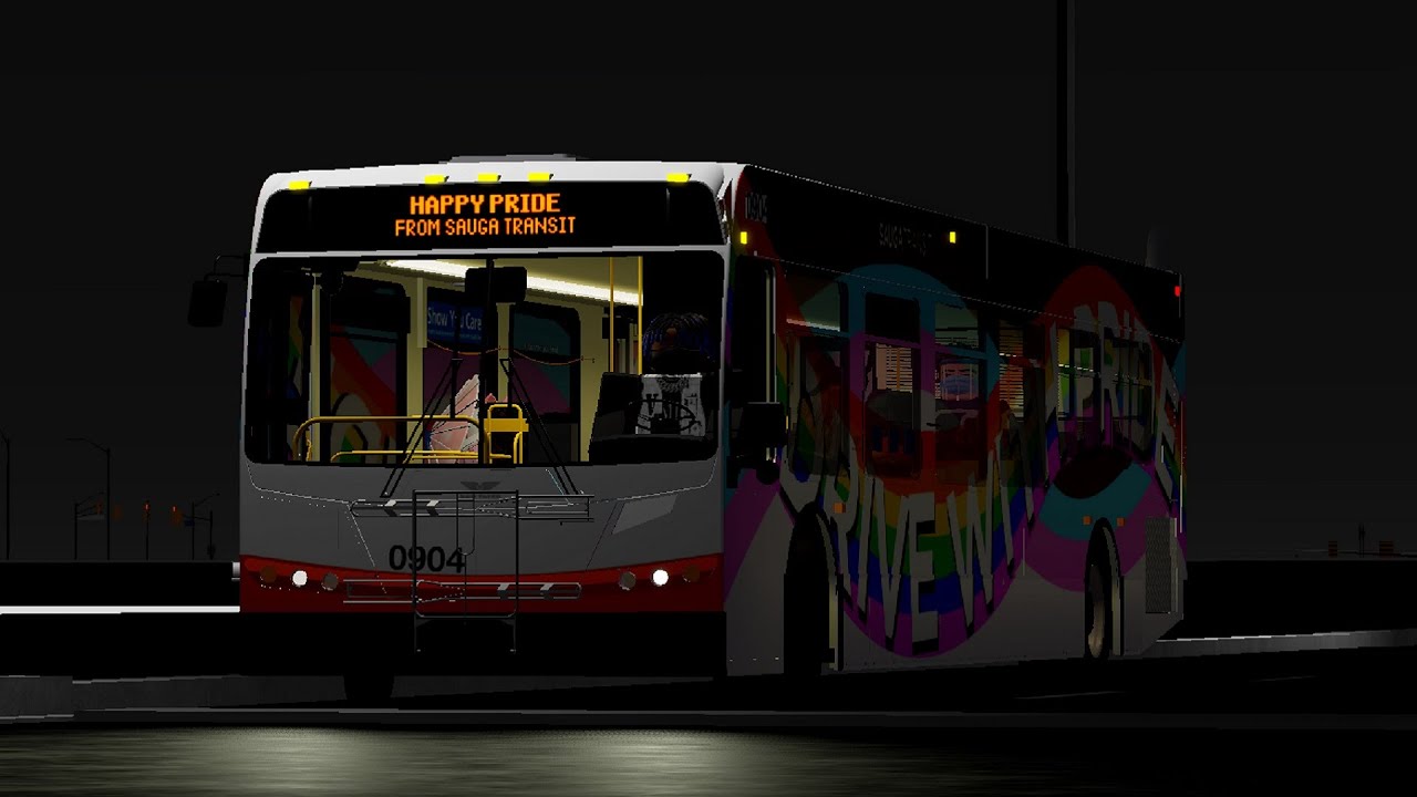 Sauga Transit / MiWay (Roblox) | New Flyer D40LFR 0904 (Pride Bus ...