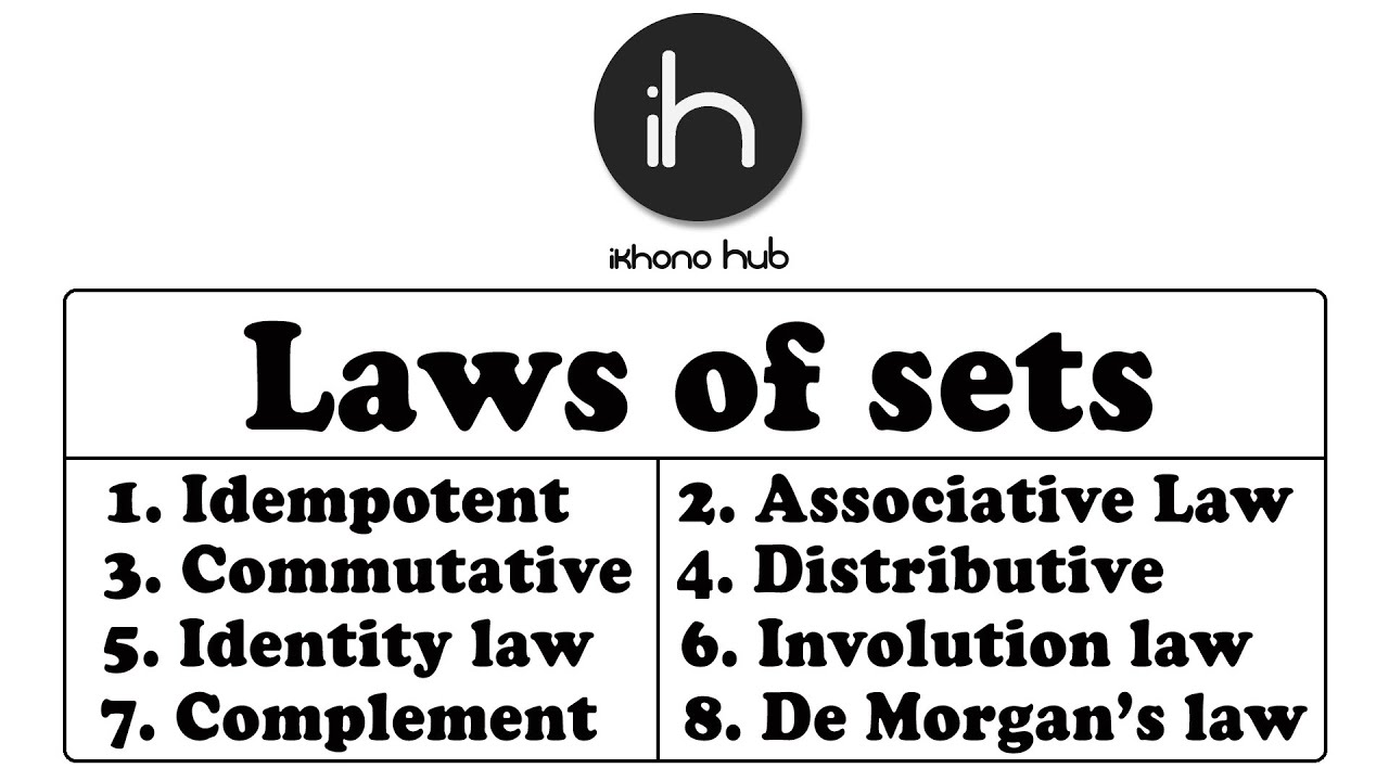 2.3 Laws of sets | Set theory | Discrete Mathematics - YouTube