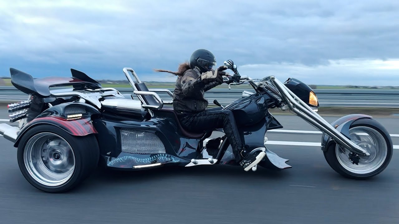 Kaszpir Trike V8 Gray Reaper - YouTube