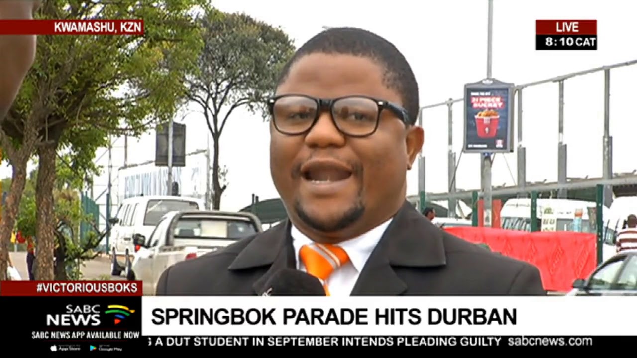 RWC Trophy tour | Springboks victory parade hits Durban - YouTube