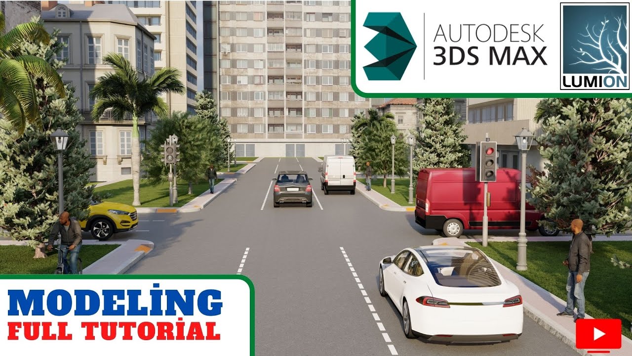 Road modeling (Full tutorial)- 3Ds Max 2022 and Lumion 12 (60 fps) - YouTube