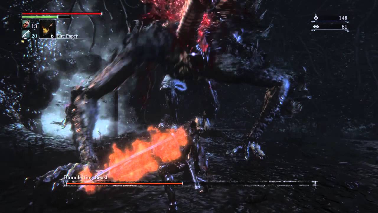 Bloodborne - Bloodletting Beast Strategy - YouTube
