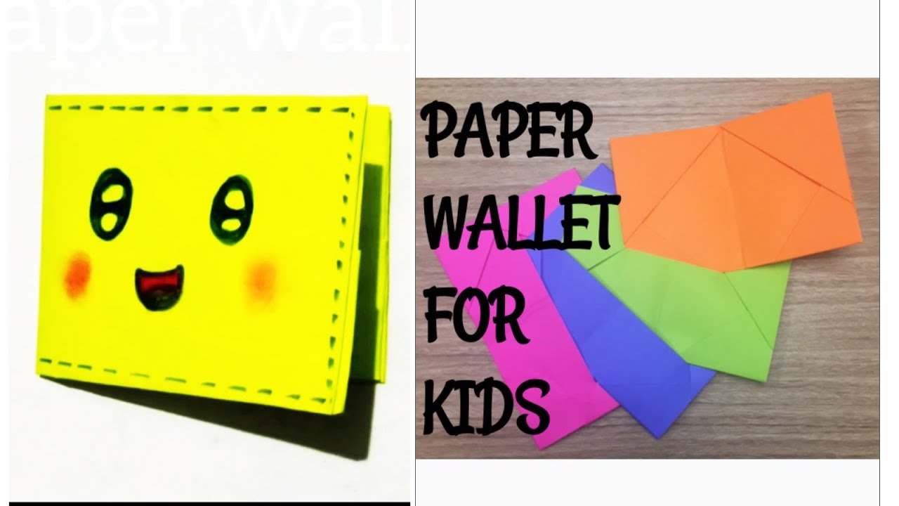 DIY/5 MINUTES CRAFT/ORIGAMI/CUTE PAPER WALLET/EASY AND BEAUTIFUL KIDS ...