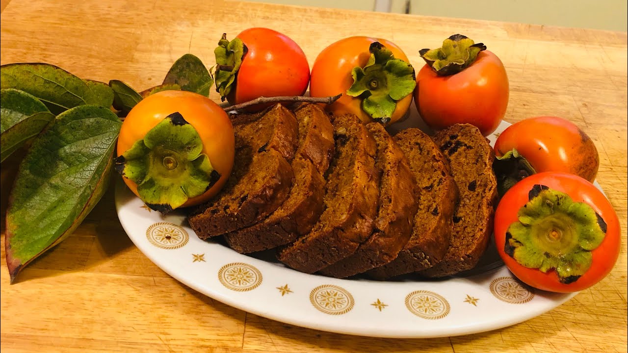 HOLIDAY HOMEMADE PERSIMMON BREAD (made with hachiya persimmons) - YouTube