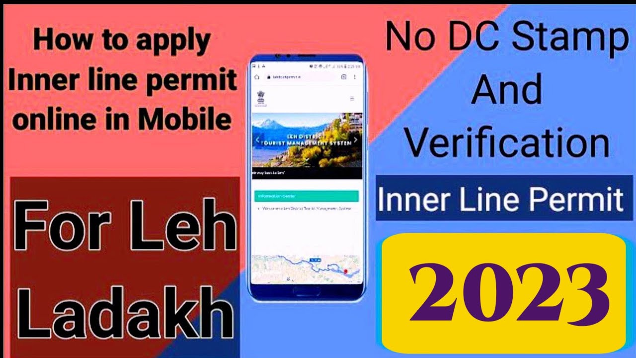 How to Apply Inner Line Permit online in mobile phone for Leh Ladakh ...