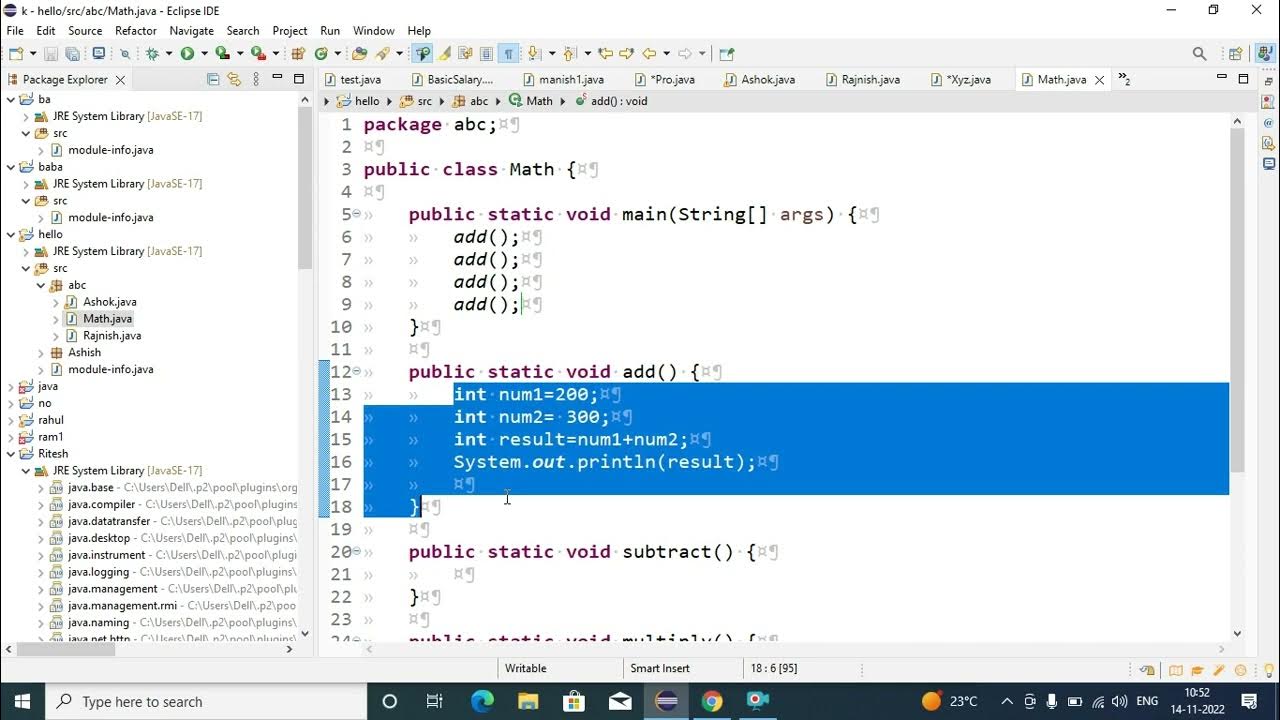14 November 2022 Local Variable and Parameters Create By Rahul Sir - YouTube