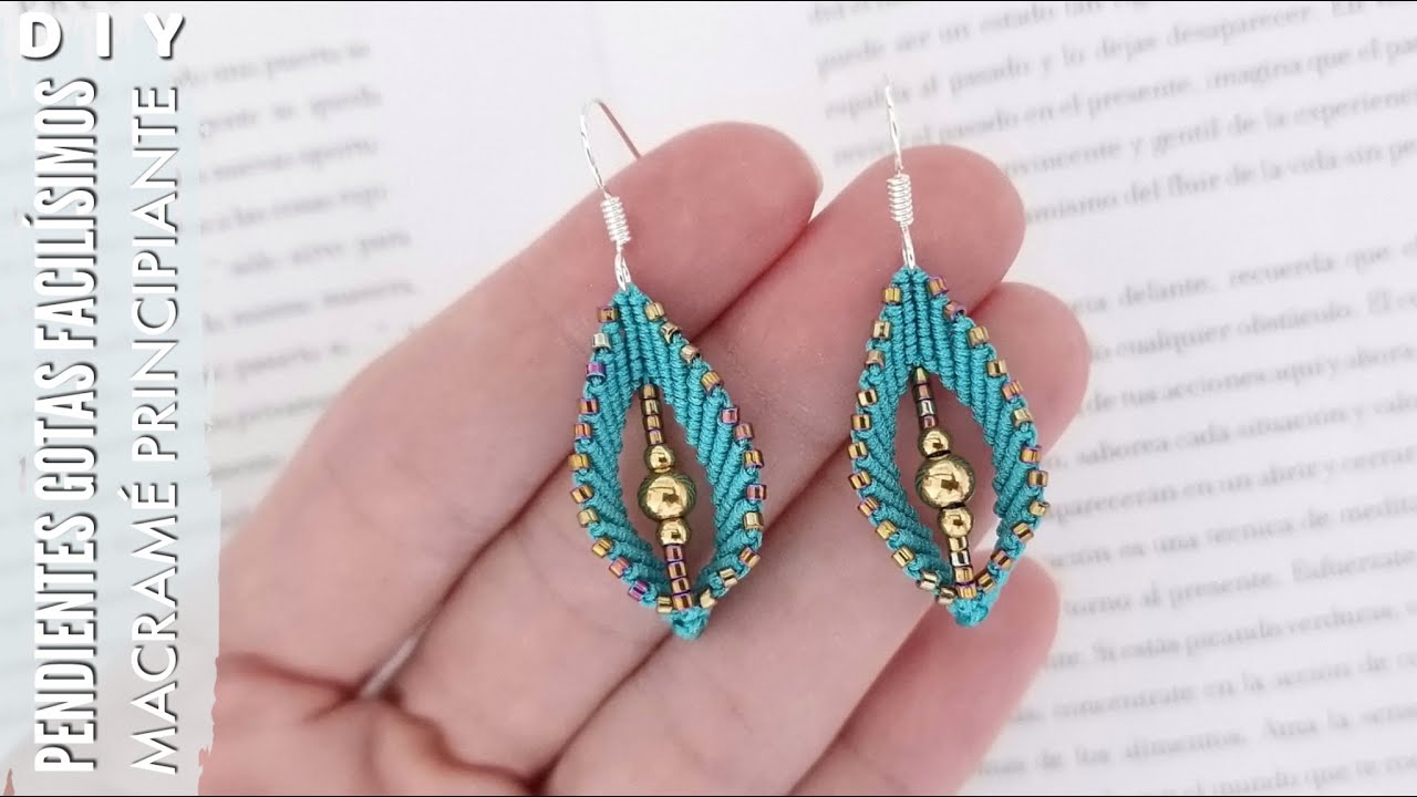 DIY COMO HACER PENDIENTES EN MACRAMÉ | PENDIENTES GOTA EN MACRAMÉ ...