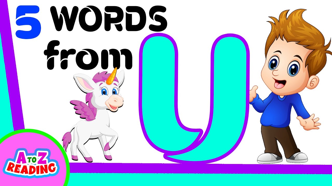 5 Words From U | Words That Start With Letter U For Kids | U Words ...