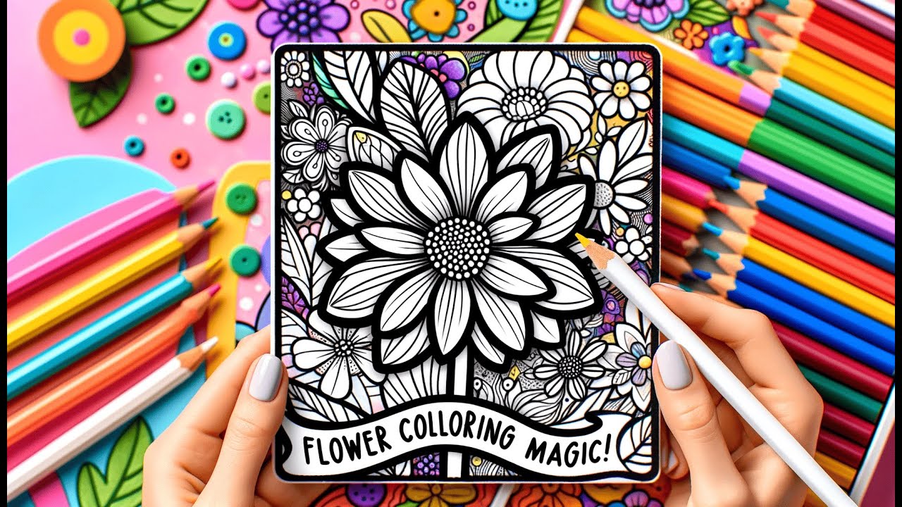 Happy Flower Coloring Page | Blooming Beauty with The Coloring Crews ...