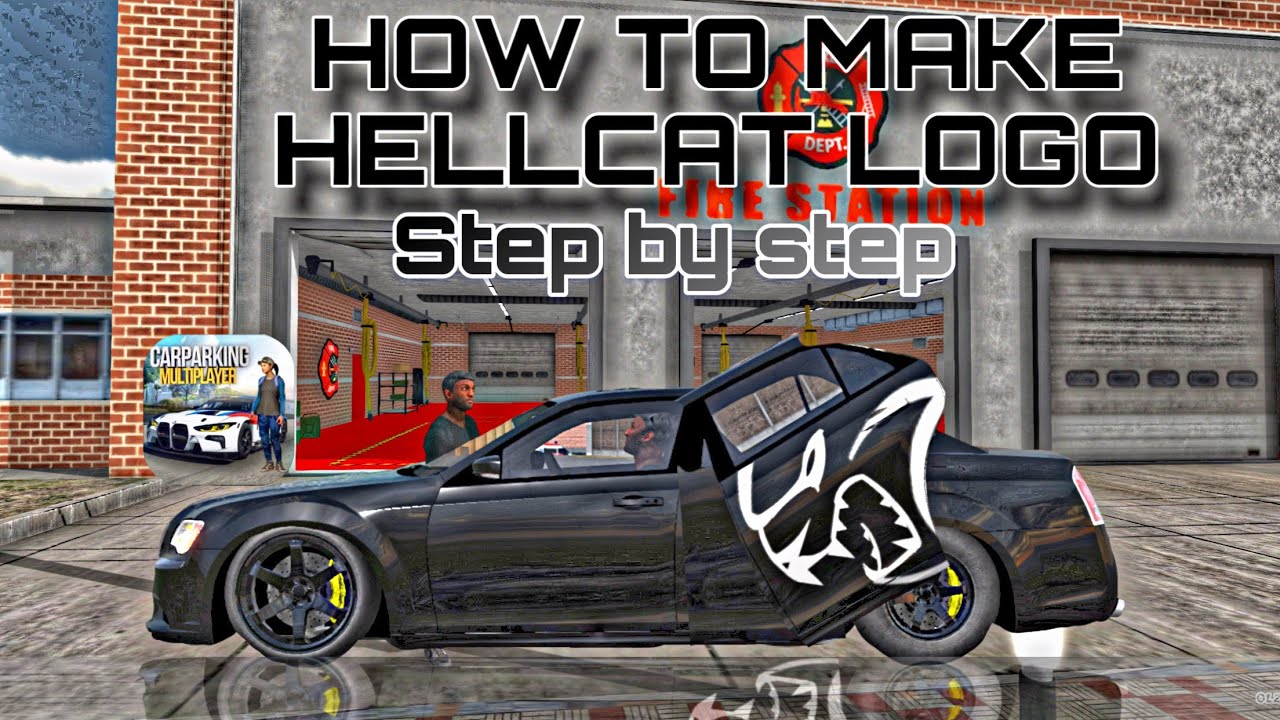 HOW TO MAKE HELLCAT LOGO on 300😈 |carparkingmultiplayer| Step by step ...