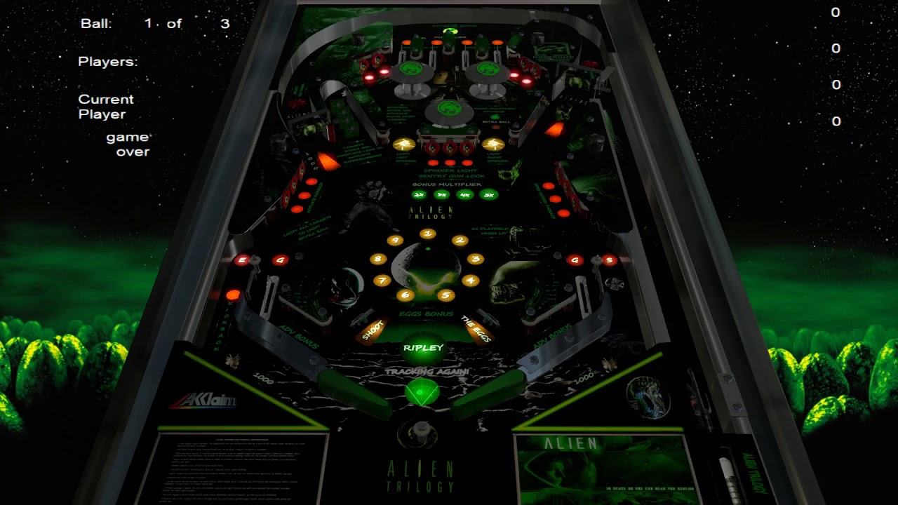 Alien Trilogy Pinball (with OST) VPX - YouTube