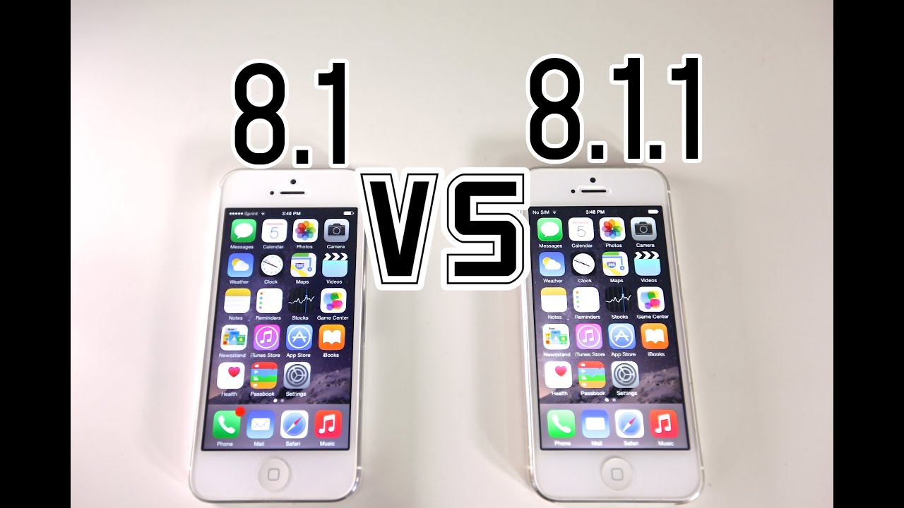 iOS 8.1 VS 8.1.1 & iOS 7.1.2 VS 8.1.1 - Is It Faster? + What's New Review - YouTube