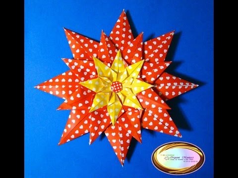 Origami Maniacs 108: Scrapbook Valentine Flower - YouTube