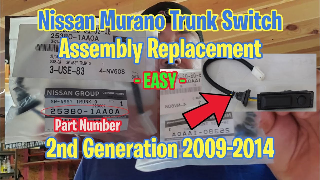 2009-2014 Nissan Murano Trunk Switch Assembly Replacement 25380-1AA0A ...