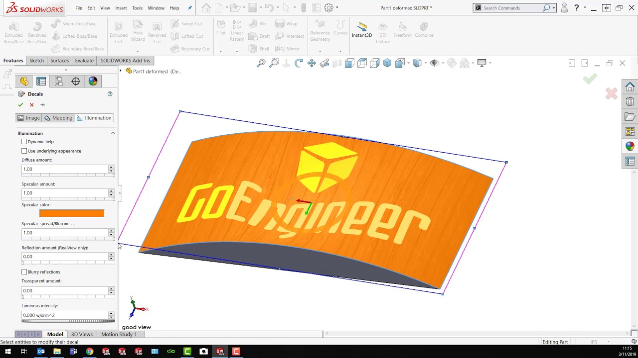 SOLIDWORKS Using Decals On Irregular Surfaces YouTube solidworks-using-decals-on-irregular-surfaces-youtube