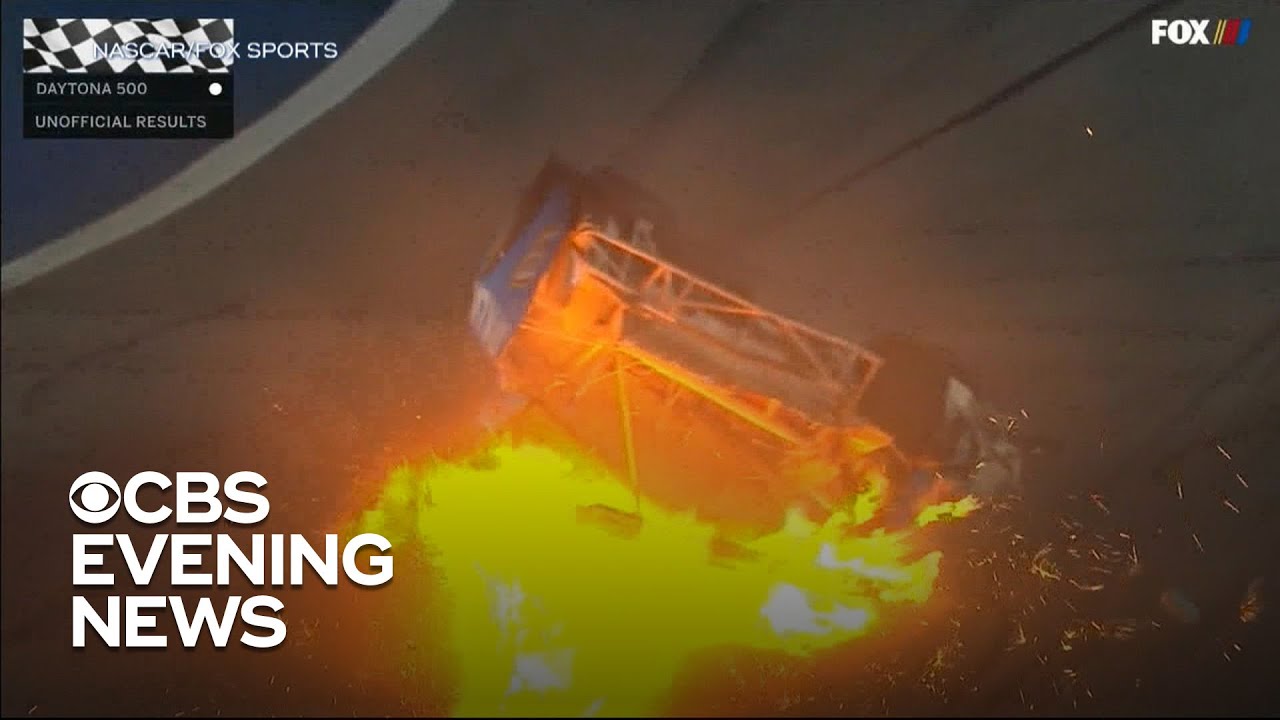 Ryan Newman survives horrifying crash at Daytona 500 - YouTube
