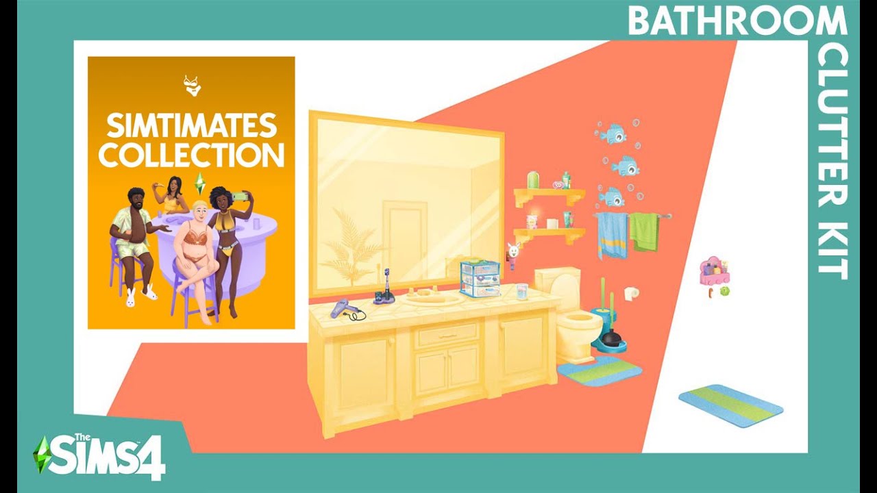 The Sims 4 Bathroom Clutter Kit Overview / The Sims 4 Kits - YouTube