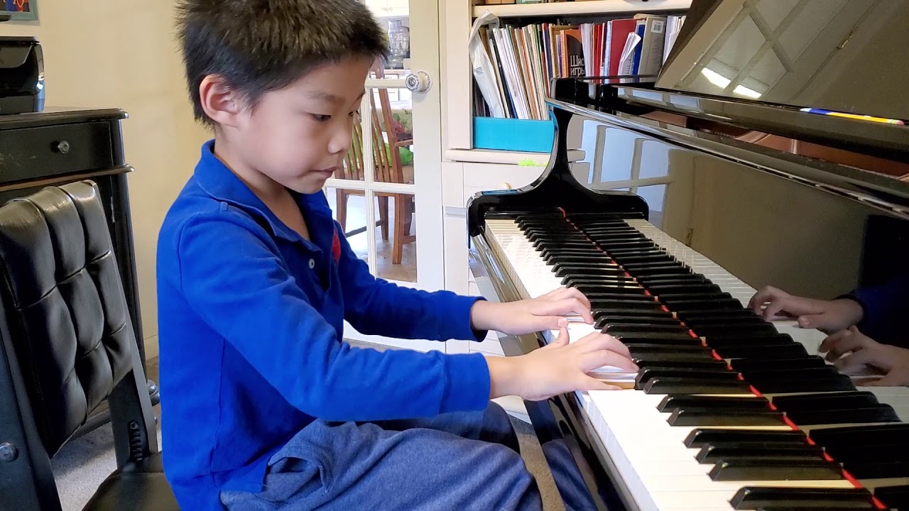 Ethan Dong (5 years old) playing "Distant Chimes" by Jon George - YouTube