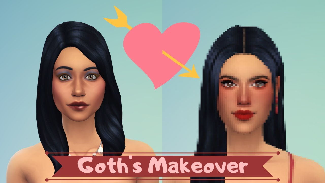 GOTH'S MAKEOVER | The Sims 4 - Create a sim 💖💜 - YouTube