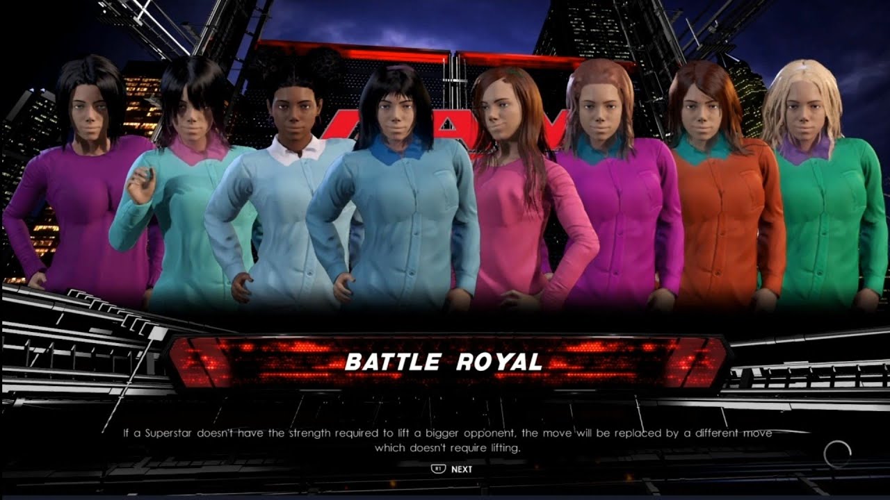 WWE 2K22 CAWS 8-Woman Battle Royal Match 76 - YouTube