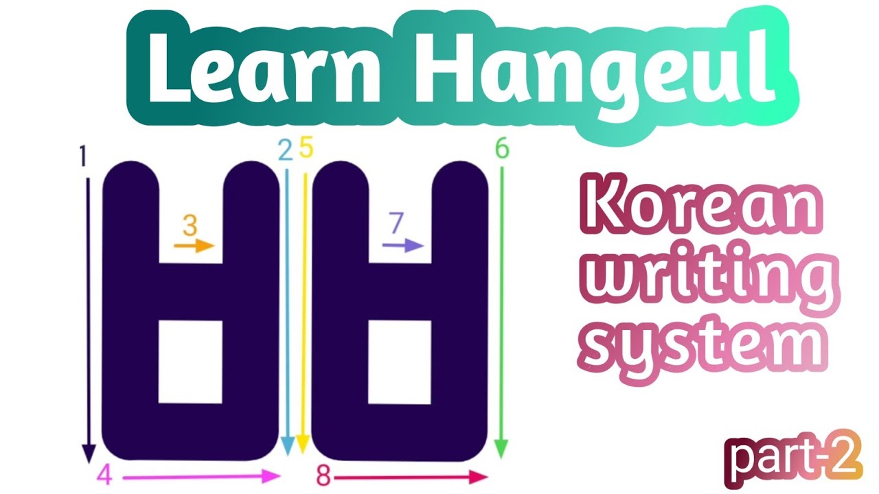 Learn how to write Korean alphabet(part-2)/How to write Hangeul # ...