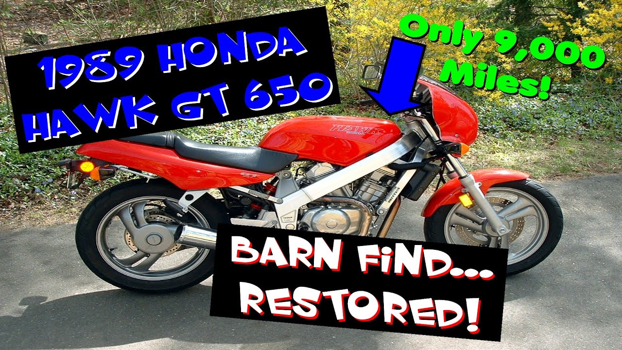 BARN FIND 1989 Honda Hawk GT 650 RESTORATION -- 32 Year Old Classic ...