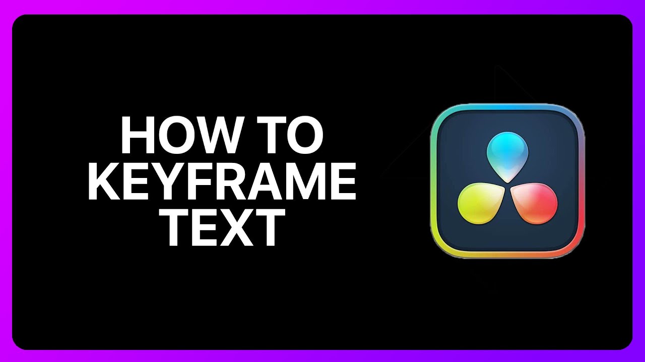 How To Keyframe Text In Davinci Resolve Tutorial Youtube