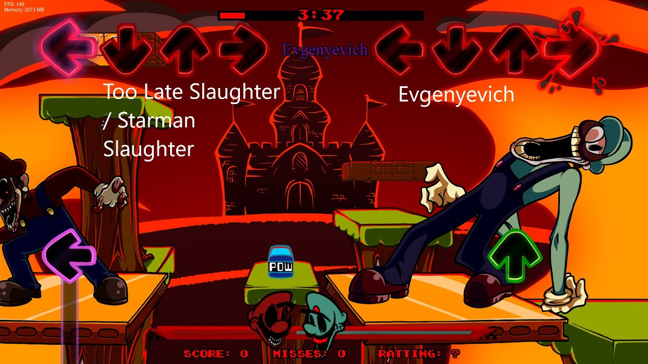 Too Late Slaughter / Starman Slaughter but Horror Mario VS Mr. L sings ...