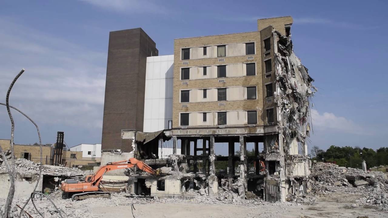 Mercy Hospital Demolition Drop2 - YouTube