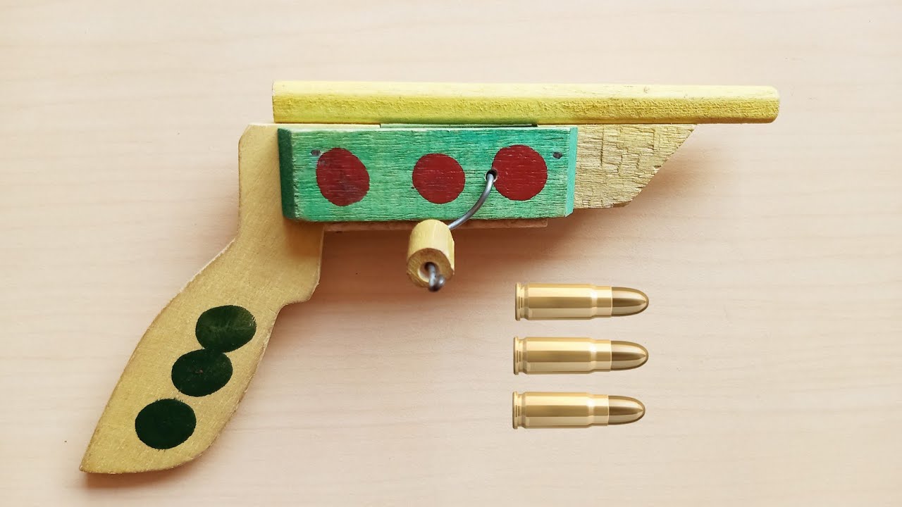 Mainan Tradisional Pistol Kayu Painting Unik | Toy Gun In The ...