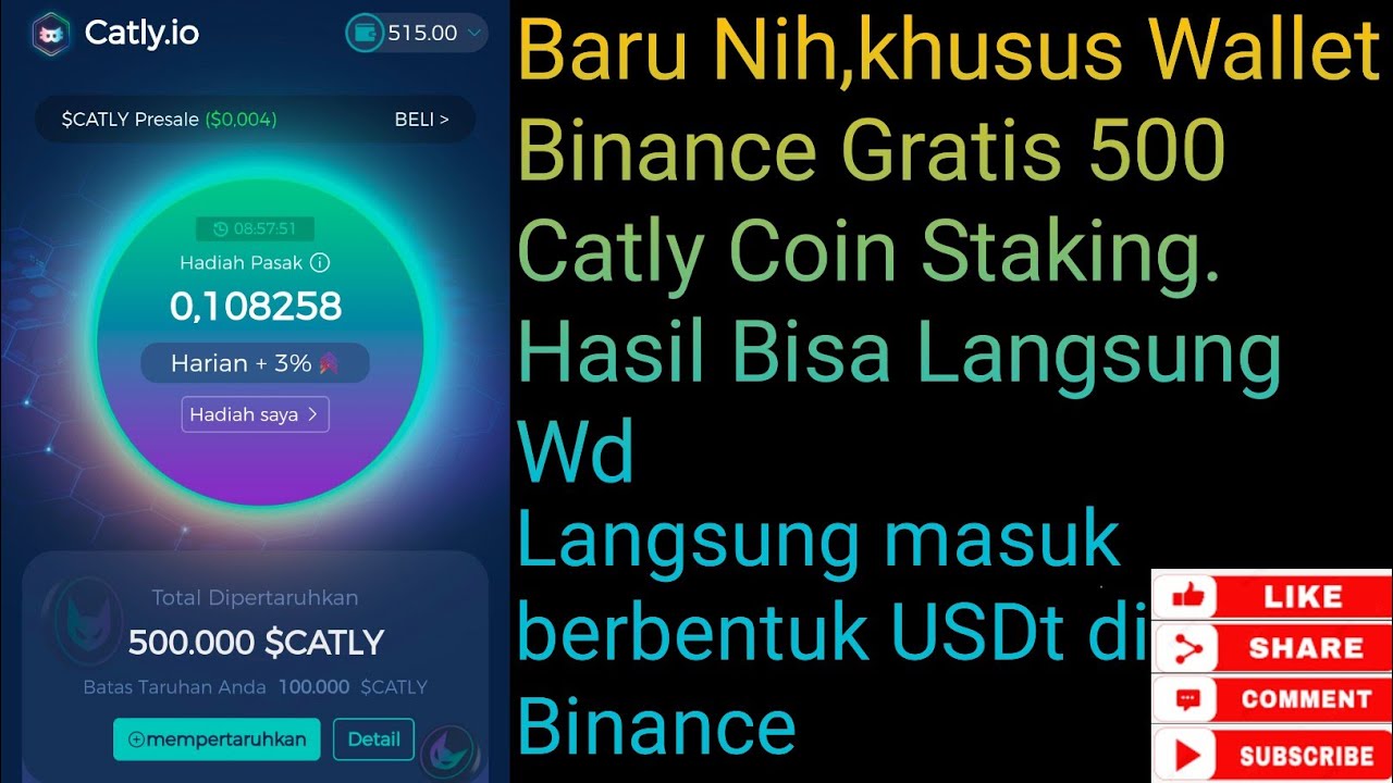Airdrop Baru Catly Coin&BINANCE Gratis$500 Catly - YouTube