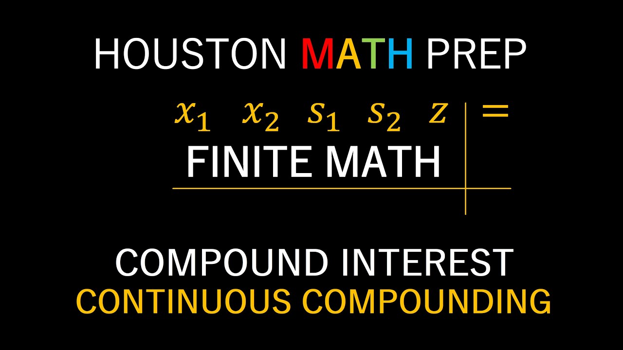 Continuous Compound Interest (Intro & How to Calculate) - YouTube