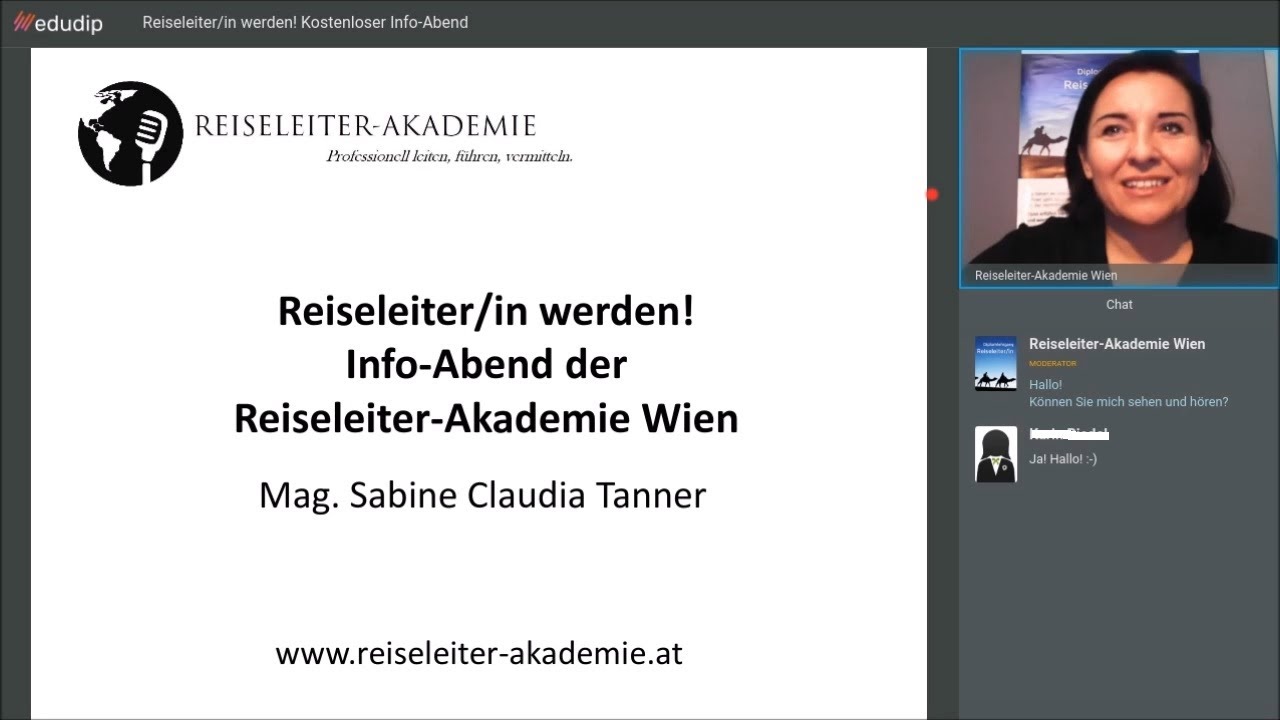 Reiseleiter/in werden! Info-Abend der Reiseleiter-Akademie Wien. Mag ...