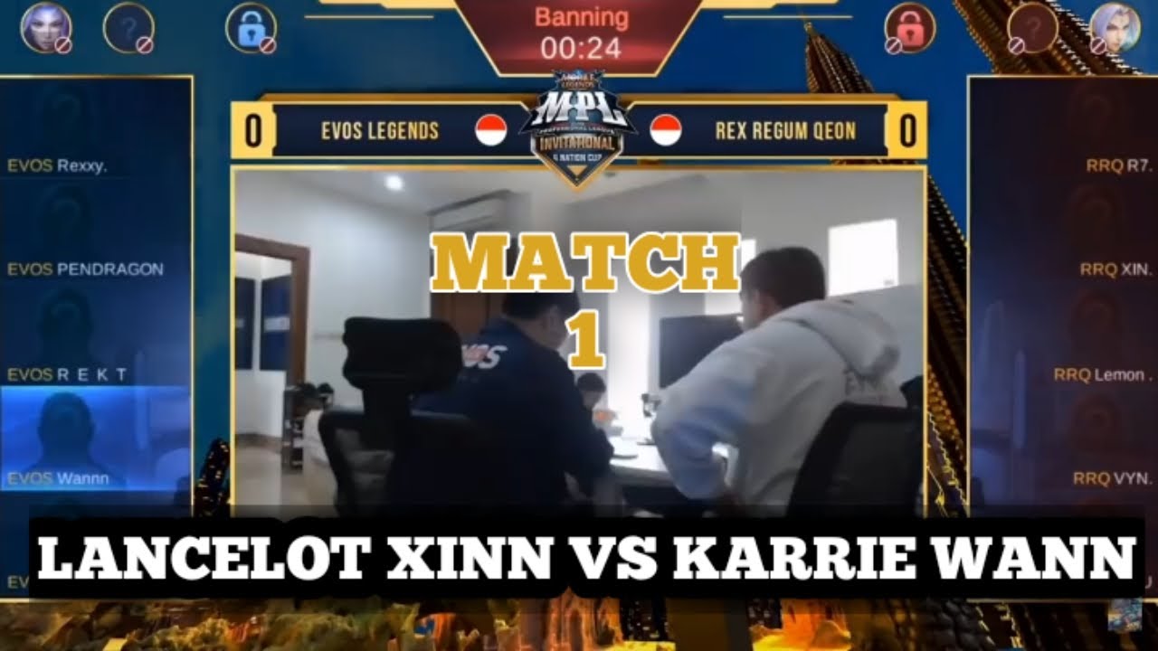 EVOS LEGENDS VS RRQ HOSHI PLAYSOFF MPLI MATCH 1 XIN LANCELOT VS KARRIE ...
