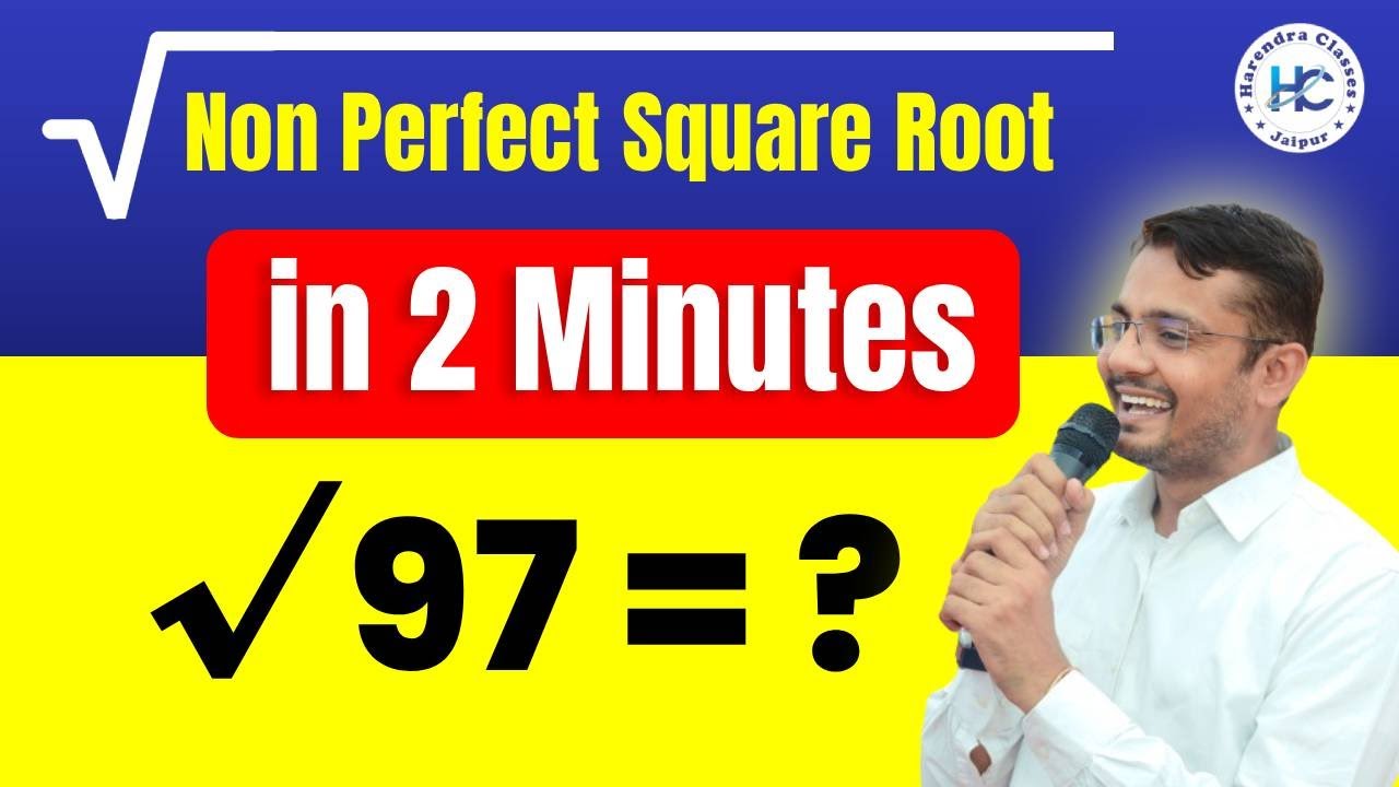 Non Perfect Square Root in 2 Minutes | Short Maths Tricks by Harendra ...