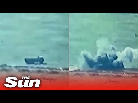 Ukrainian forces destroy Russian military vehicles on the frontlines