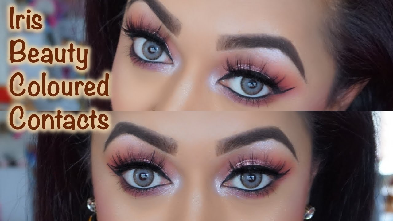 REVIEW: Iris Beauty Coloured Contact Lenses - YouTube
