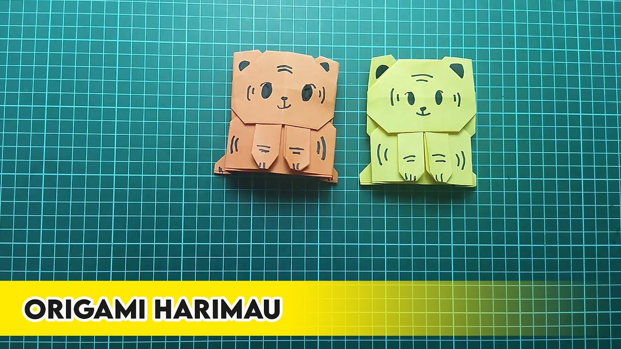 Cara Membuat Harimau badan full body Origami Macan - YouTube