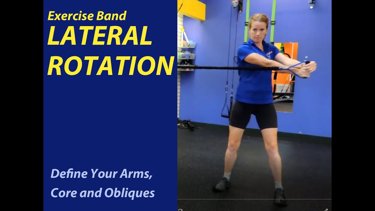 Exercise Band Workouts: Lateral Rotation - Beginner/Intermediate - YouTube
