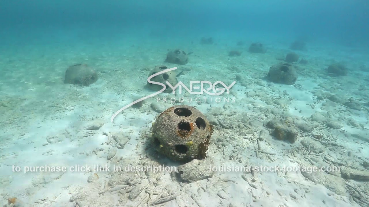 2193 reef ball artificial reef creation wide shot stock video footage ...
