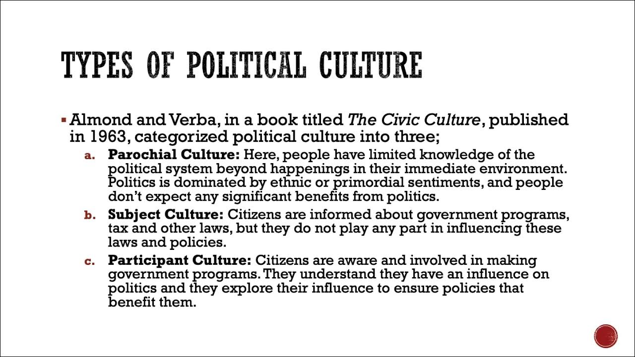 Political Socialization and Political Culture - YouTube