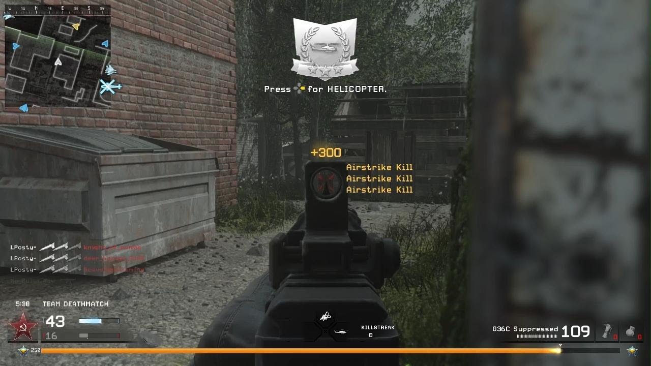 Call of Duty: Modern Warfare Remastered G36C Gameplay - YouTube