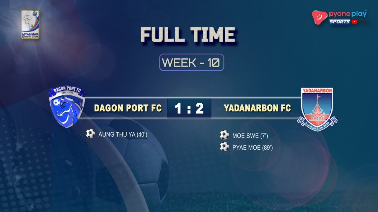 Dagon Port FC Vs Yadanabon FC , Match Highlights - YouTube