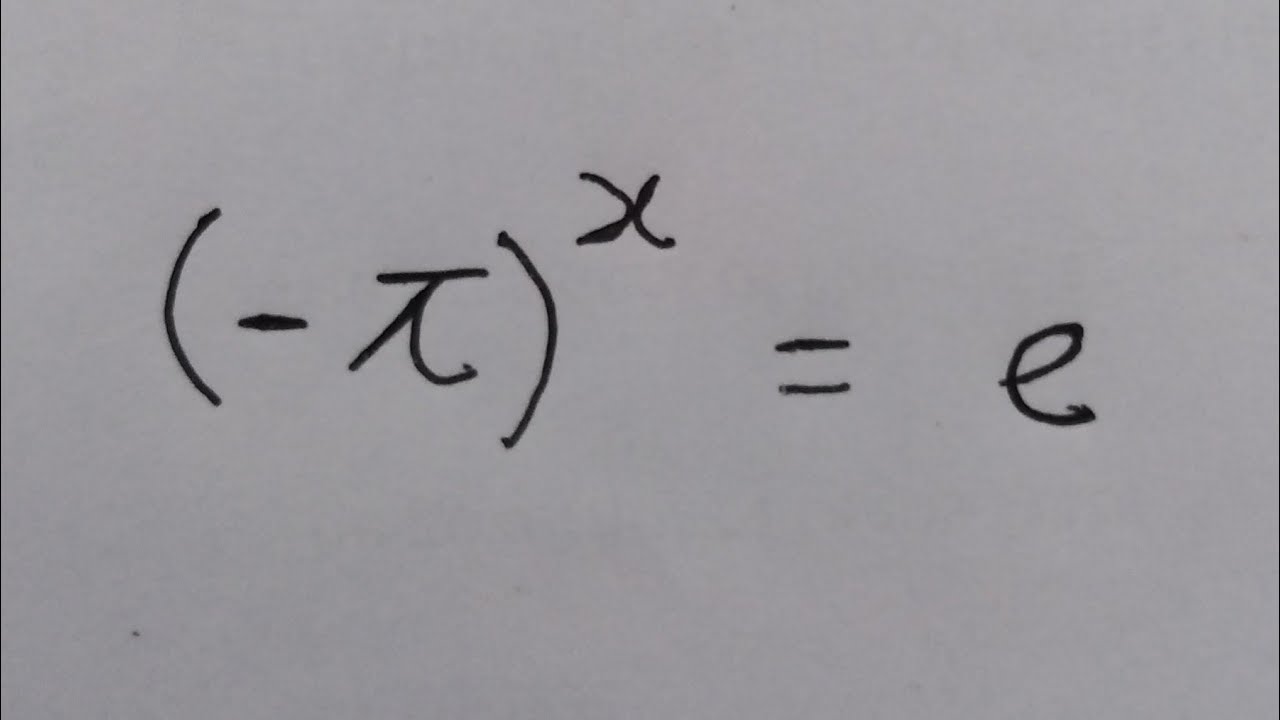 Interesting equation involving the two most interesting constants ...