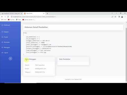 05 - Tutorial Membuat Toko Online Dengan PHP dan Mysqli - Menampilkan Detail Pembelian - YouTube