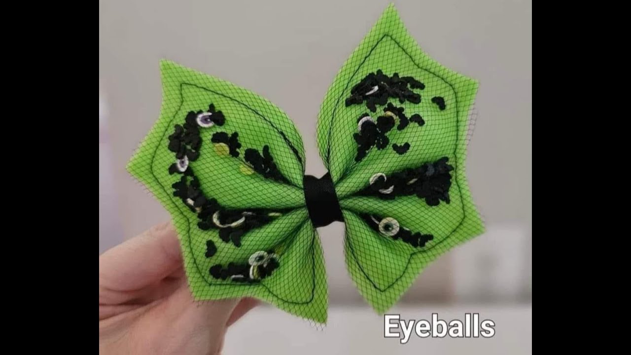 How to Make Shaker Bat Hair Bows for Halloween - YouTube