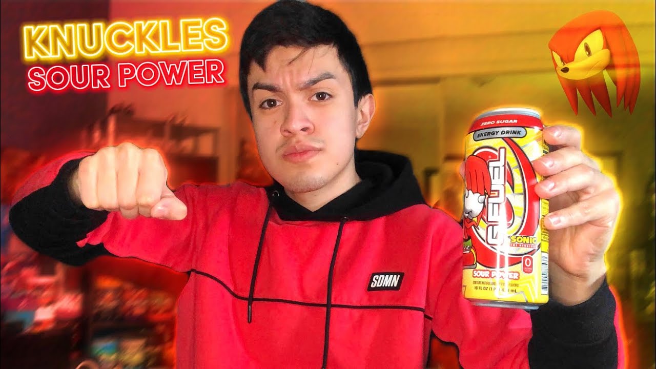 NEW Knuckles Sour Power GFUEL Can Review! - YouTube