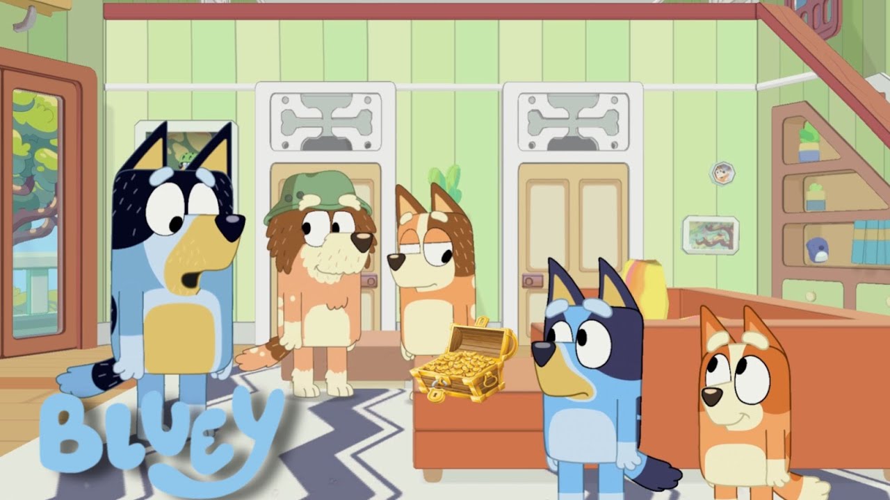 Bluey Family Adventure | Bluey And her family Search Treasure - YouTube