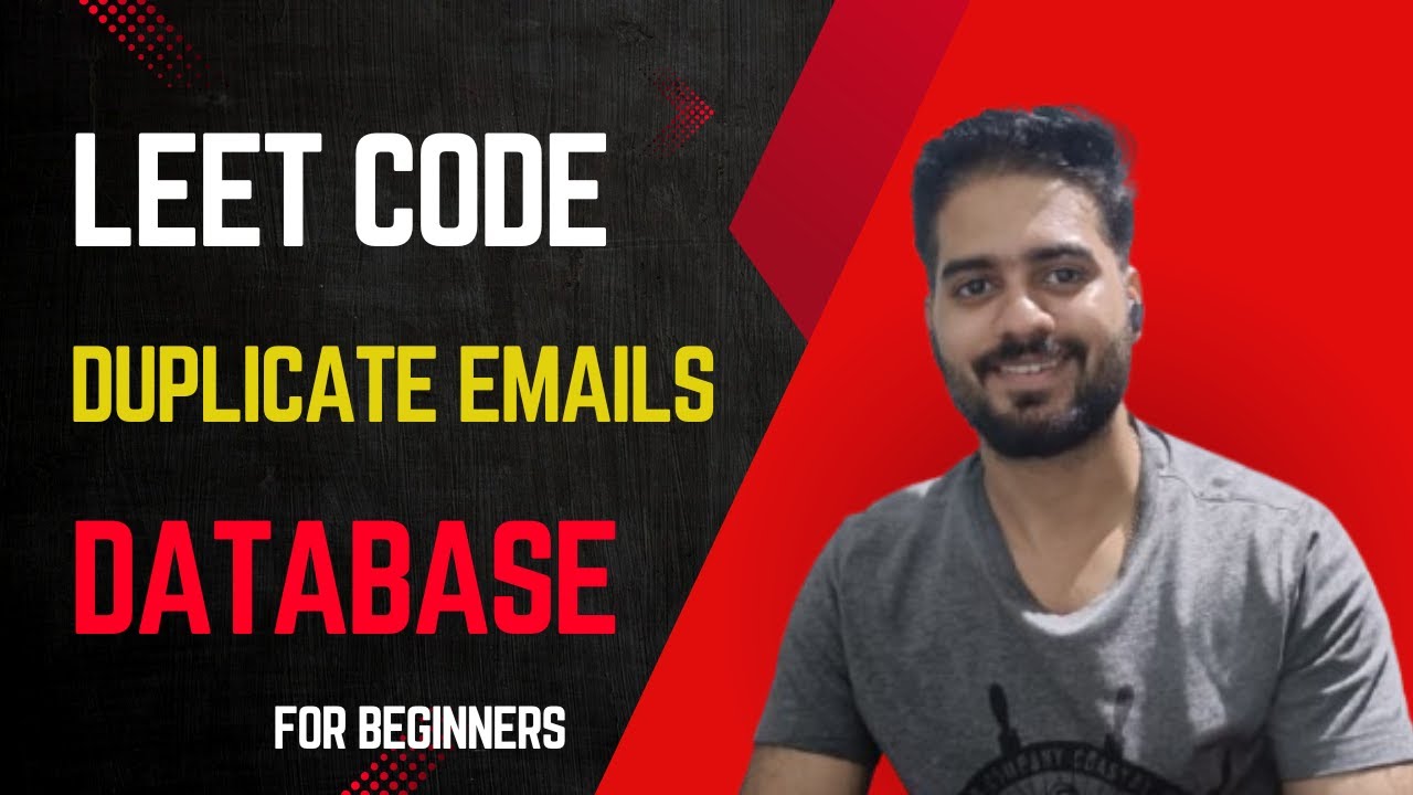 Duplicate Emails | LeetCode | Database | Data Engineer | Problem Solving - YouTube