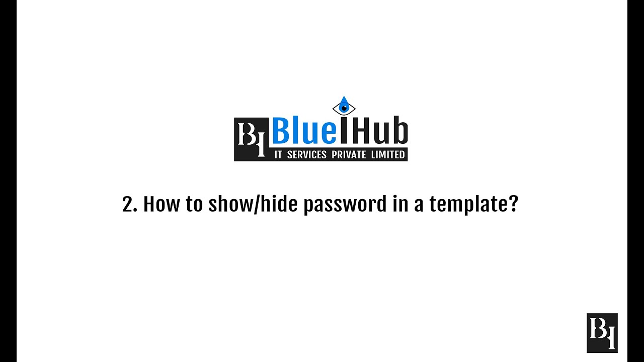 How to show / hide password in UI - YouTube